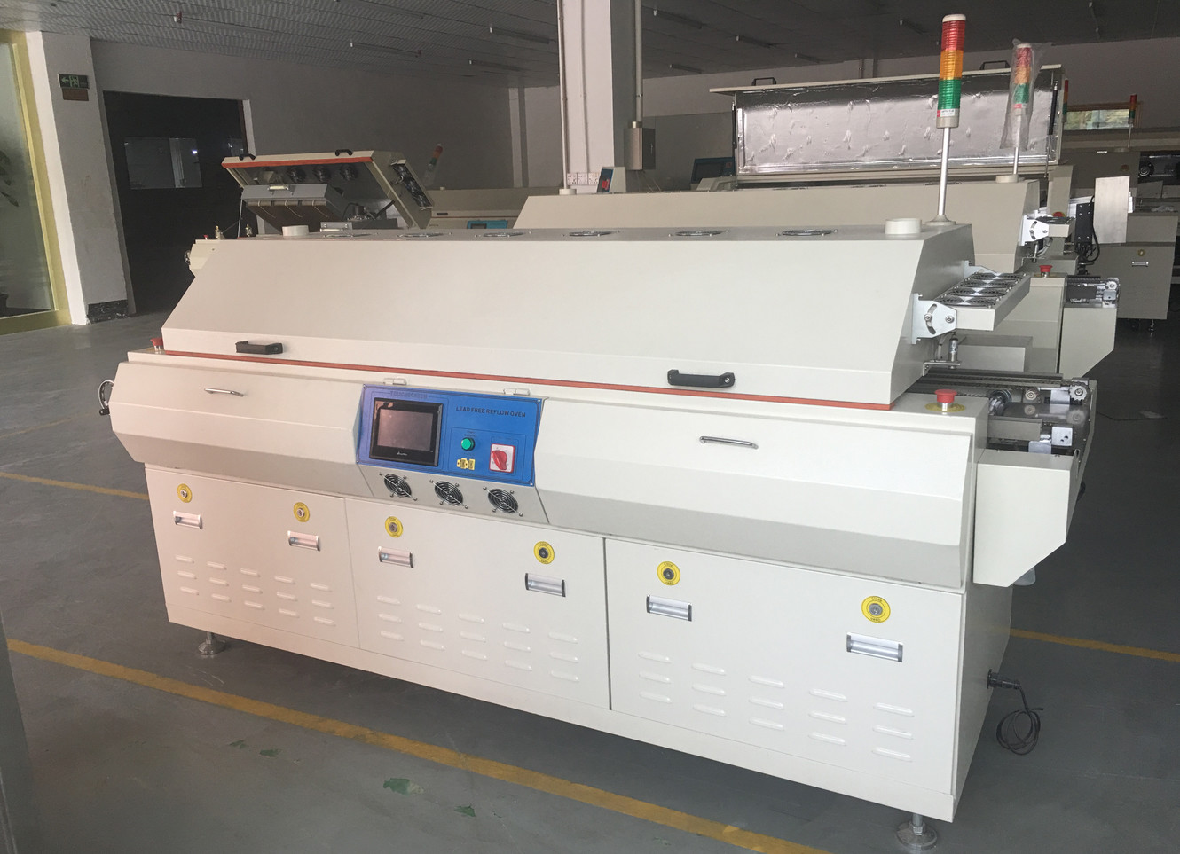 6 Zones SMT Reflow Soldering Machine Hot Air Reflow Oven 1938mm Heating ... 6 Zones SMT Reflow Soldering Machine Hot Air Reflow Oven 1938mm Heating ...